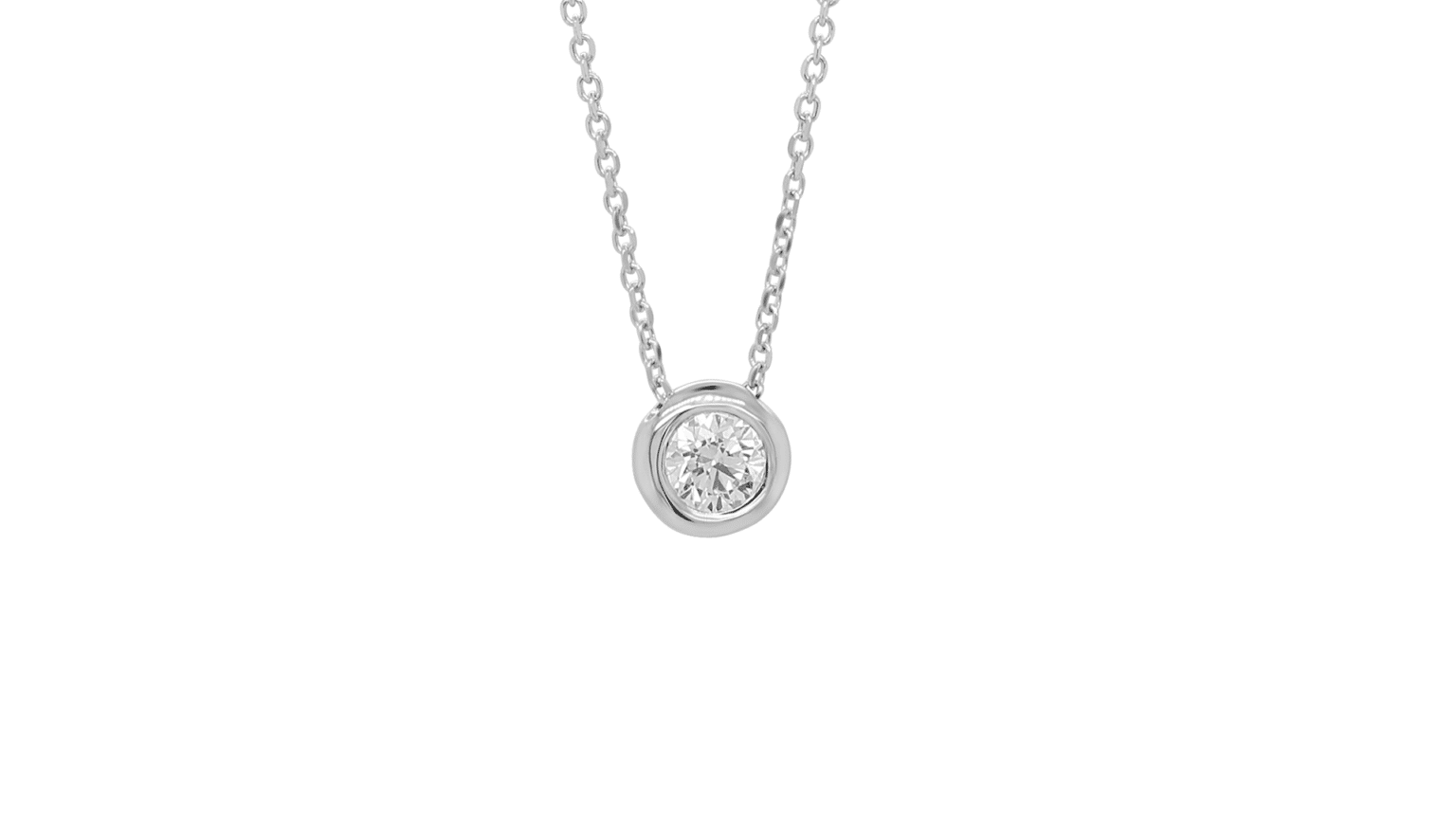 Natural Diamond Slider Pendant White Gold | Diamondport Jewellers ...